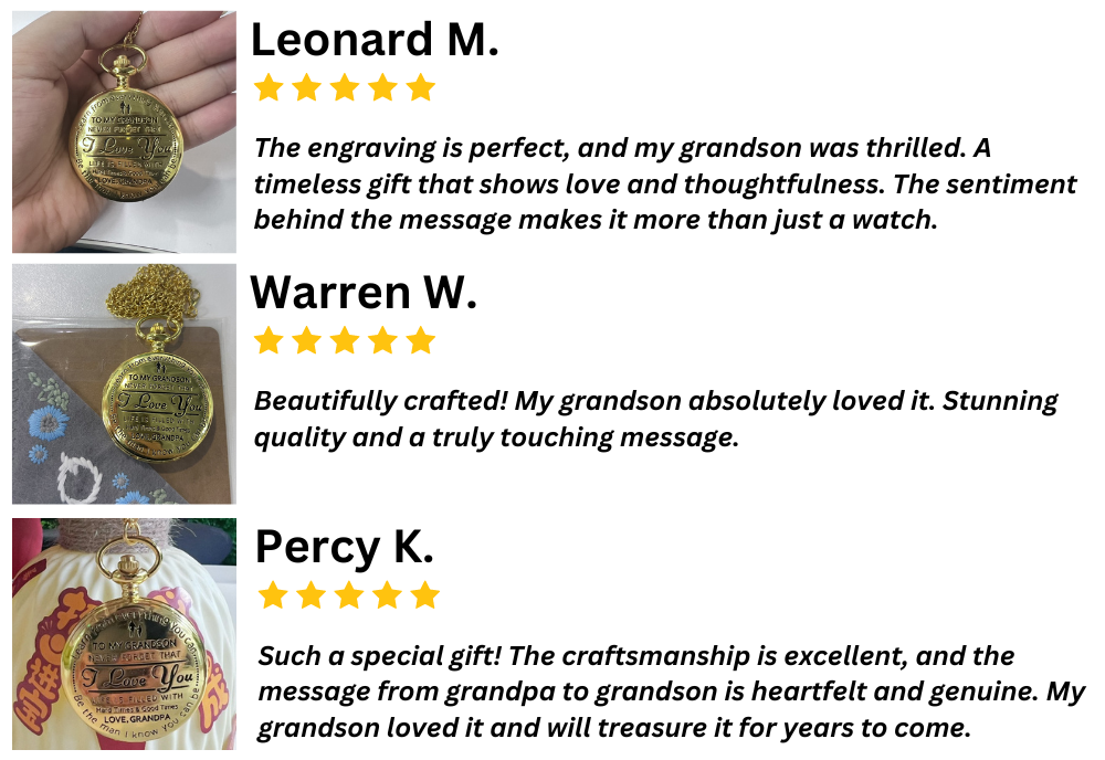 Sunnysweet – Best Gift For Grandson – Luxury Vintage Pocket Watch – Tegooe